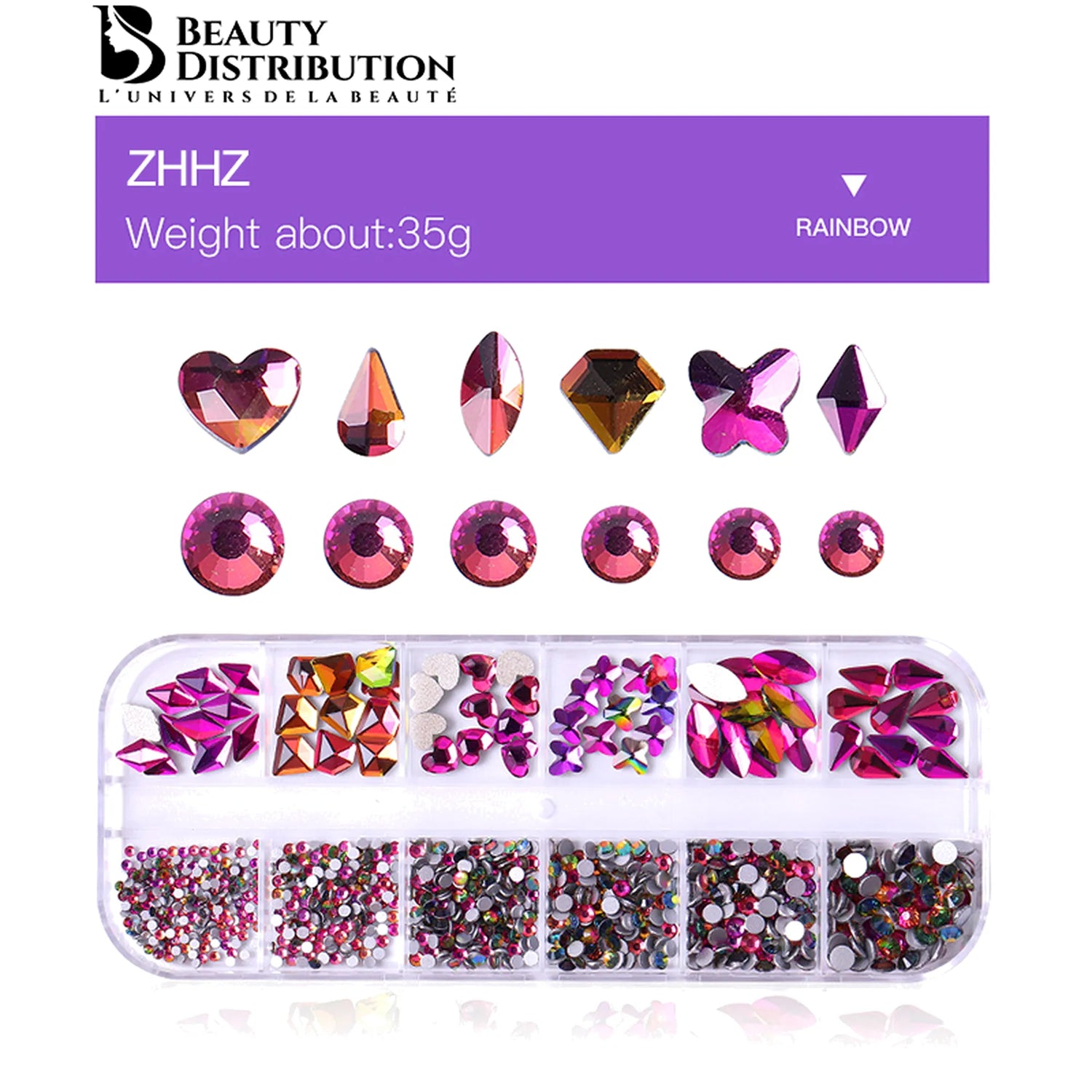 Carrousel Strass Rainbow ZHHZ - Cristaux Nail Art Pro Beauty Distribut ...