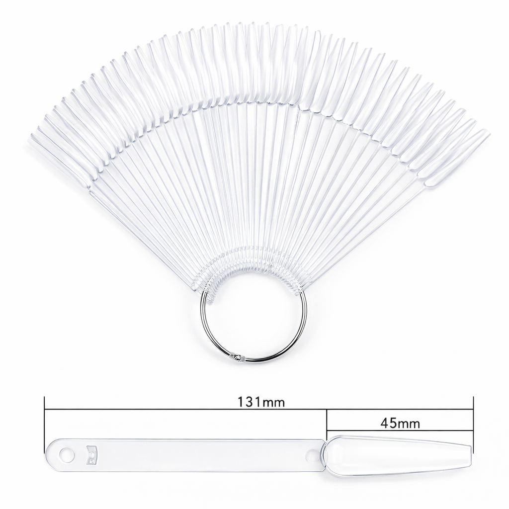 Coffin transparent nail fan color chart – Beauty Distribution