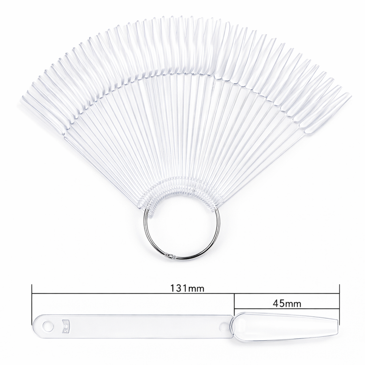 Coffin transparent nail fan color chart – Beauty Distribution