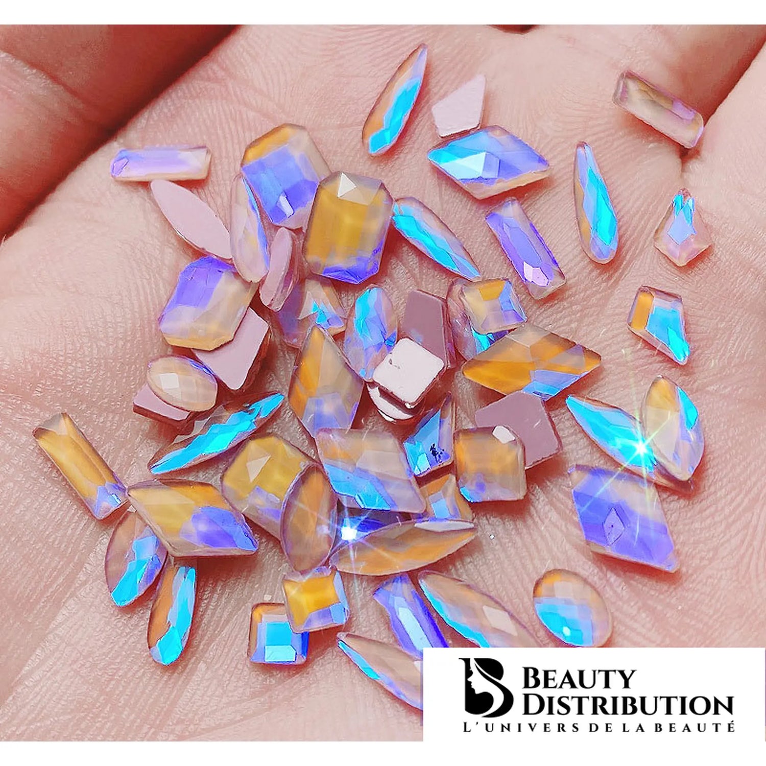 Strass Holographiques Nail Art (50 pcs) Éclat Aurora Pro – Beauty ...